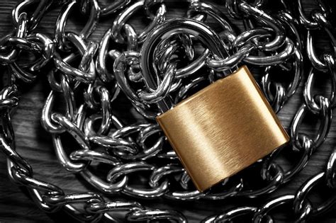 Premium Photo Chain And Padlock