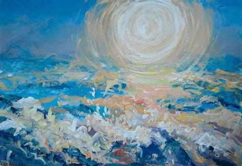 Solstice Expressive Seascape Waves Sun Painting By Dina Aseeva Saatchi Art