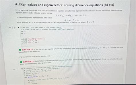 3 Eigenvalues And Eigenvectors Solving Difference