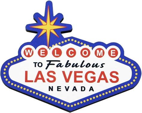 Las Vegas Welcome Sign Wooden Magnet