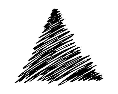 Sketch Scribble Smear Triangle Hand Drawn Pencil Scribble Vector