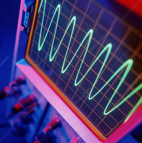 View Of Oscilloscope Showing A Voltage Time Trace Stock Image T355