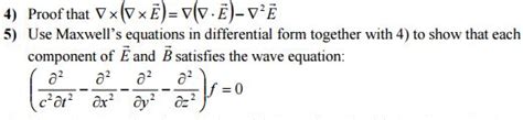 solved proof that nabla times nabla times e