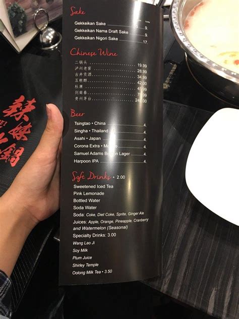 Menu At Lamei Hot Pot Pub And Bar Providence