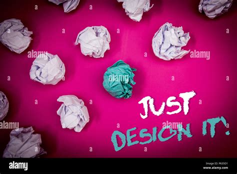 Text Sign Showing Just Design It Motivational Call Conceptual Photo