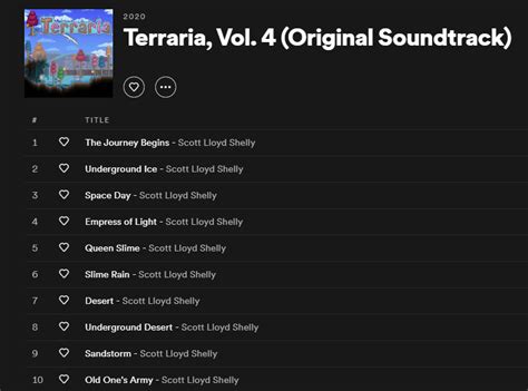 Terraria Soundtrack Vol4 Is Available On Spotify Rterraria