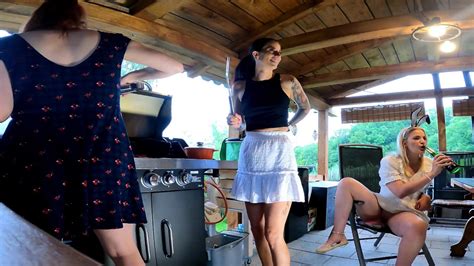 Hot And Horny Leon Lambert Girls Without Underwear Have A Bbq Party