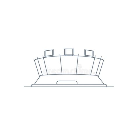 Front View Of A Stadium Icon Outline Style Vector Stock Vector Illustration Of Playground