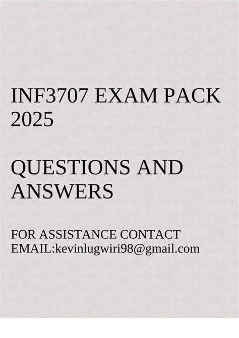 Inf3707 Database Design And Implementation Database Design And