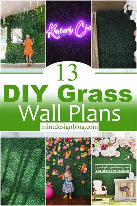 13 Diy Grass Wall Plans With Flowers Mint Design Blog