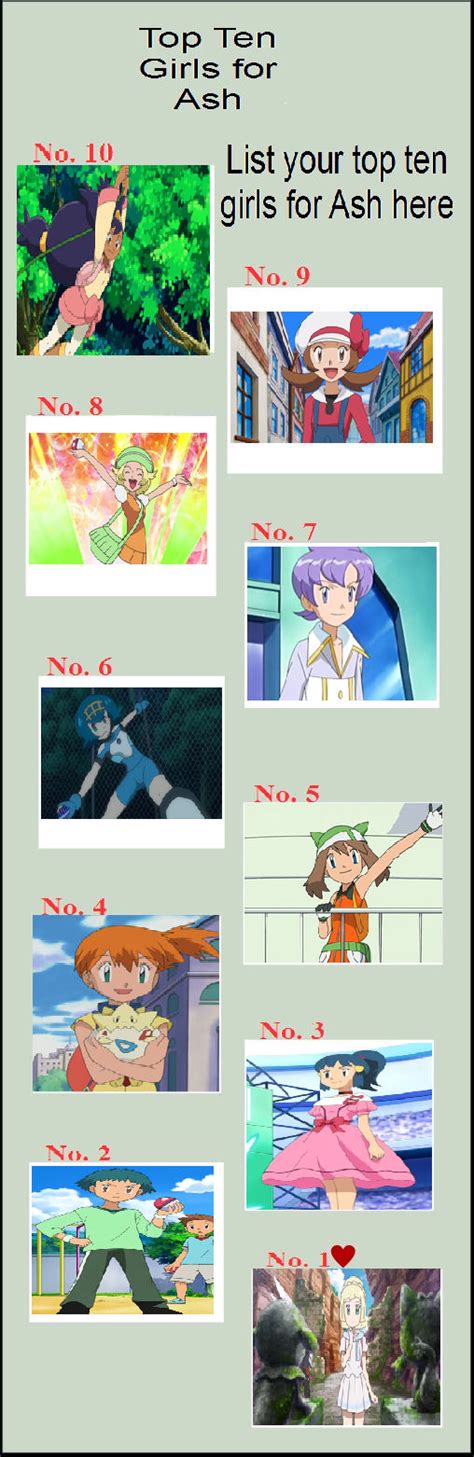 My Favored Girls For Ash By Arcion Days On Deviantart