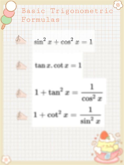 Solution Basic Trigonometric Formulas Studypool