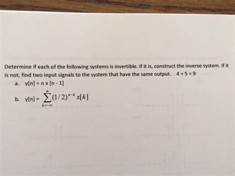 Solved Determine If Each Of The Following Systems Is