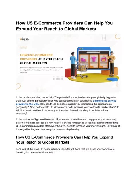 Ppt How Us E Commerce Providers Help You Reach Global Markets