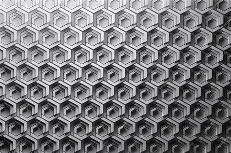 Premium Photo Repeating Structures Pattern With Fine Highly Structured Hexagons Shaded