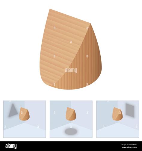 different shadows from same object round triangular and square