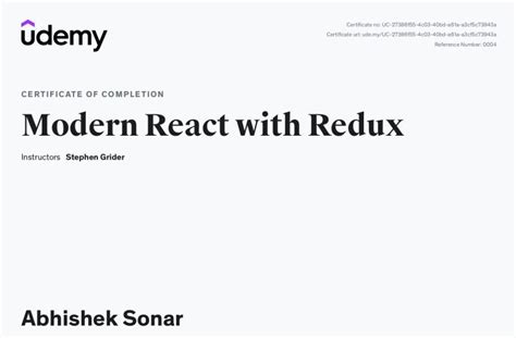 Abhishek Sonar On Linkedin React Reactjs Udemy Udemycourses