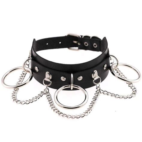 Sexy Leather Bondage Choker Collar Ohsaucy
