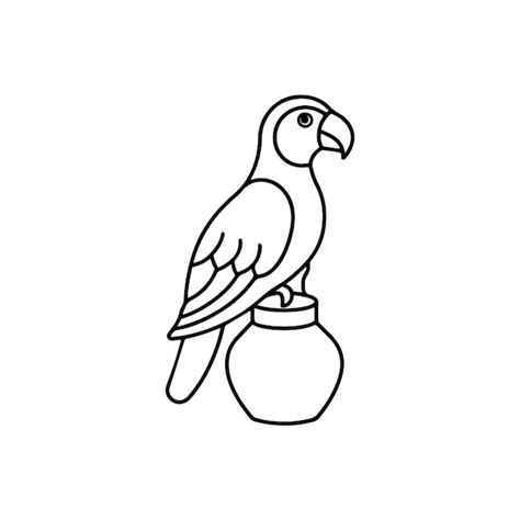 Premium Vector Vectir Parrots Line Art And Illustration Hand Drawing