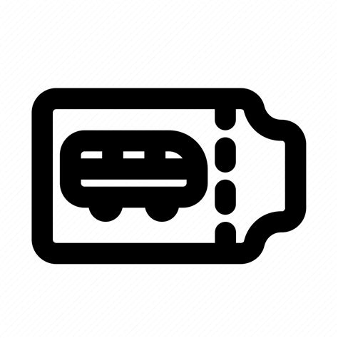Ticket Ride Vehicle Transport Bus Icon Download On Iconfinder