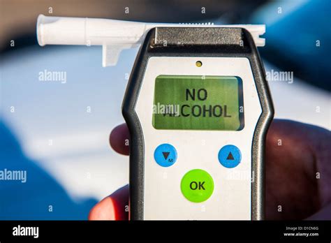 Police Alcohol Testing Device Breath Analyzer Traffic Control Stock Photo Alamy