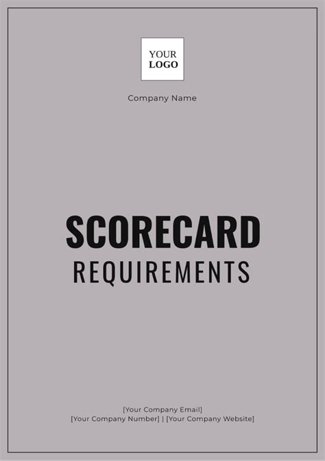 Free Scorecard Templates To Edit Online