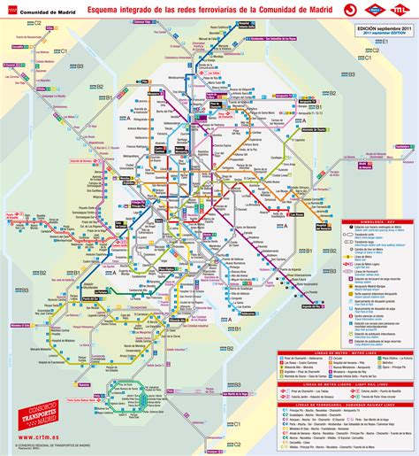 Nuestra vida Nuevo Plano de Metro Madrid que integra RENFE cercanías