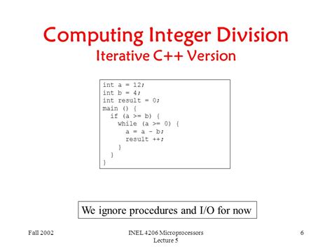 Fall 2002inel 4206 Microprocessors Lecture 5 1 Programming Universal