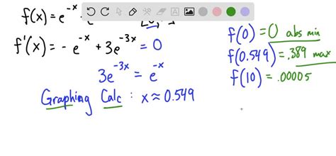 Solveda Use The Algorithm For Finding Extreme Values To Determine The