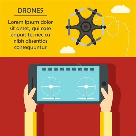 Radio Controlled Drones Concept Stock Vector Illustration Of Aerial