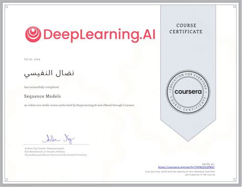 Nidhal Nfissi On Linkedin Sequencemodels Deeplearning Ai Coursera