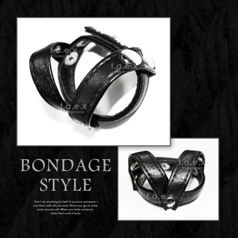Bdsm ボンデージスタイル 本革 レザートリプルスタイル 玉割りストラップ Wボタン 071w 101shop｜メンズアンダーウェア