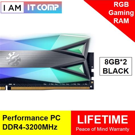 Adata Xpg Spectrix D60g Rgb 16gb 8gbx2 1 Pair 3200mhz U Dimm Desktop Ram Shopee Philippines