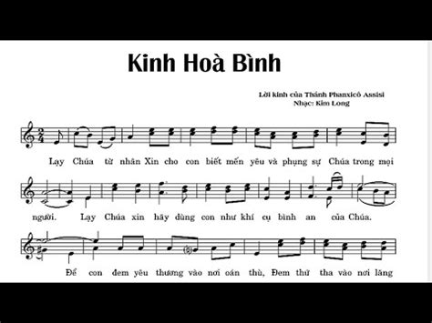 Kinh Hoà Bình Lm Kim Long Hiệp Lễ CN XXIV TNA YouTube