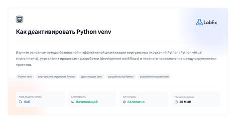 Как деактивировать Python Venv Labex