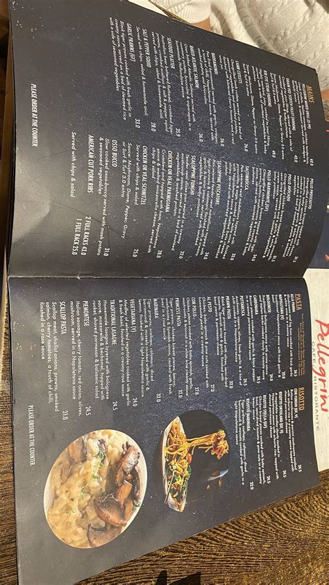 Menu At Pellegrini Cafe Adelaide 179 O Connell St