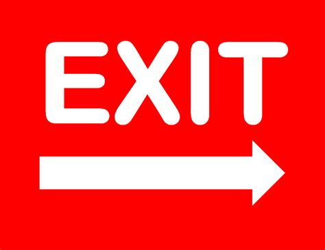 Printable Exit Sign