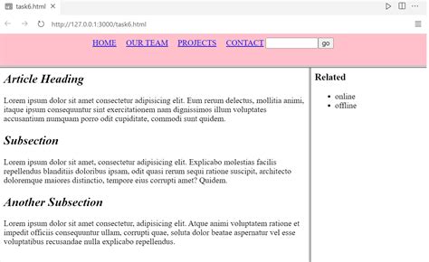 Task HTML Semantic Tags Article Webpage Discussion 6 Akash