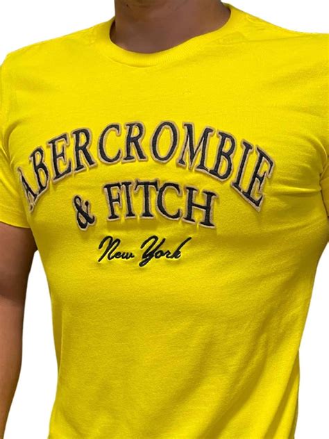 Estaleiro Store Camiseta Abercrombie And Fitch New York Amarela Masculina