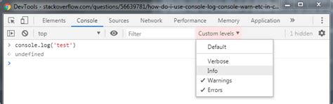 javascript how do i use console log console warn etc in chromium