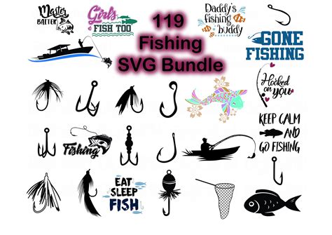 119 Fishing Svg Bundle Fishing Quotes Svg Fisherman Svg Etsy