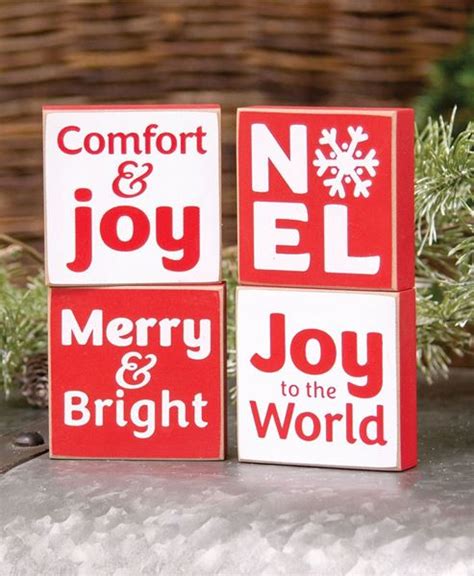 Col House Designs Wholesale Joy To The World Square Block 4 Asstd