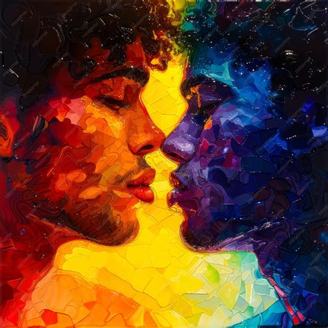 Premium Photo Translucent Passion Artwork Depicting Two Spanish Men