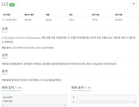백준 9251번 Lcslongest Common Subsequence 최장 공통 부분 수열 Java