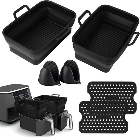 Heißluftfritteuse Zubehör Set für Ninja Wiederverwendbare faltbare