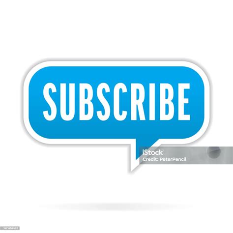 Subscribe Speech Bubble Notification Template Vector Stock Illustration