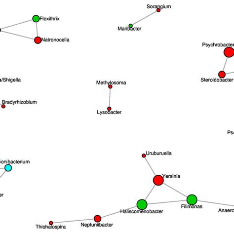Network Of Co Occurring Genera Based On Correlation Analysis A