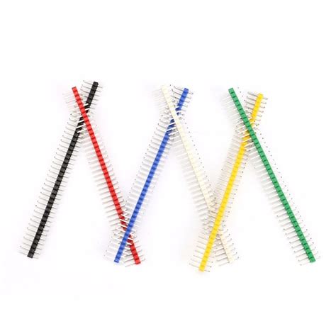 ก้างปลา 1x40 Pin 2 54 Mm Pin Header Single Row Pin Male Header สีดำ