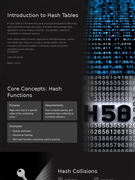 Introduction To Hash Tables Pdf Database Index Algorithms And Data Structures