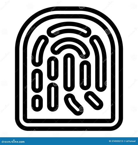 Icon Of Biometric Scanner For Identification Purposes Royalty Free